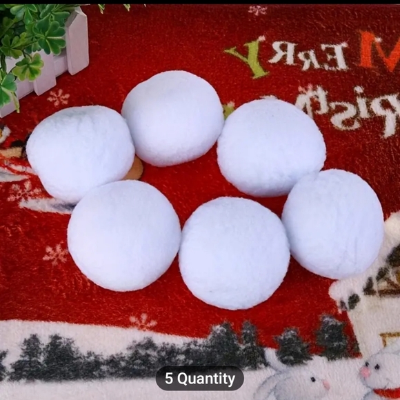unbranded | Holiday | New Set Of 5 Soft Plush Snowballs Decor Crafts ...